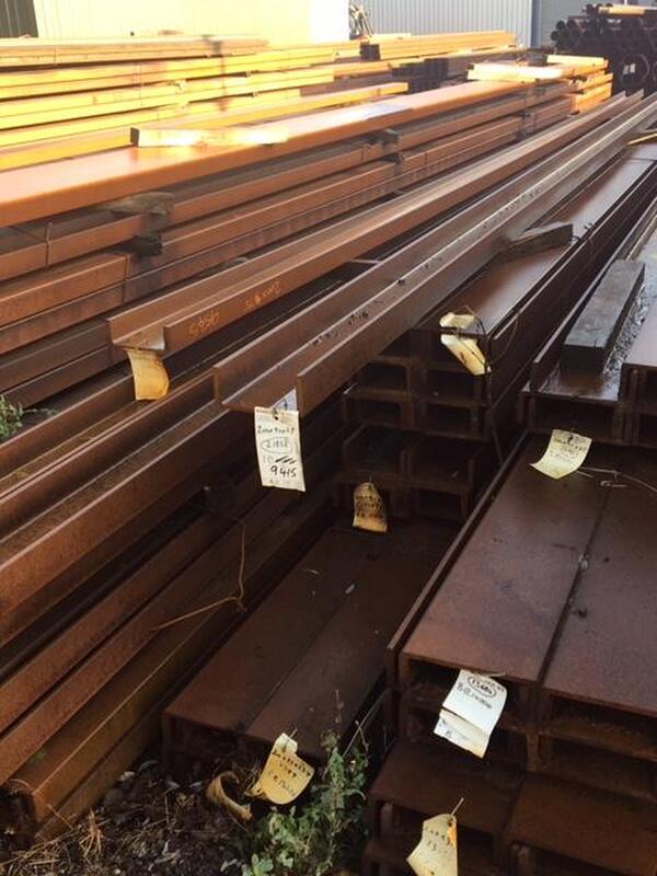 11.800 Mtr Long 260mm x 90mm x 34.8 Kg/m Unused Stock Rusty Steel ...