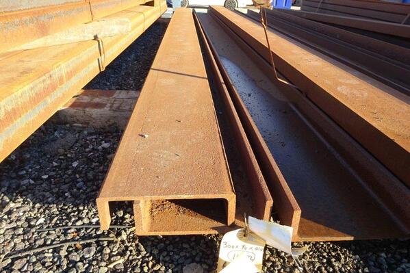 7.000mtr Long 300 x 90 x 41.4kg/m Unused Steel Channel - Pfc From ...