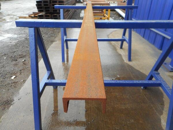 3.245 Mtrs Long 76mm x 38mm x 6.7 Kg/m Unused Stock Rusty Steel Channel ...