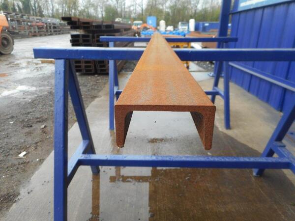 3.245 Mtrs Long 76mm x 38mm x 6.7 Kg/m Unused Stock Rusty Steel Channel ...