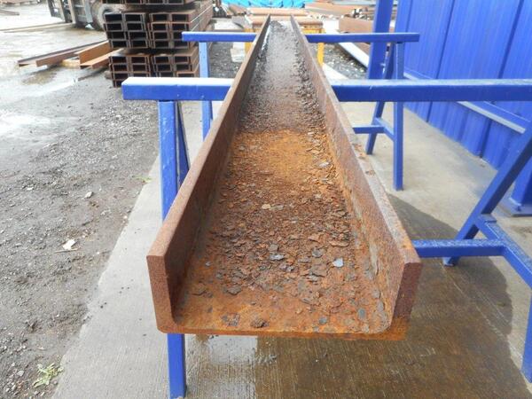 3.550 Mtrs Long 200mm x 75mm x 23.4 Kg/m Unused Stock Rusty Steel ...
