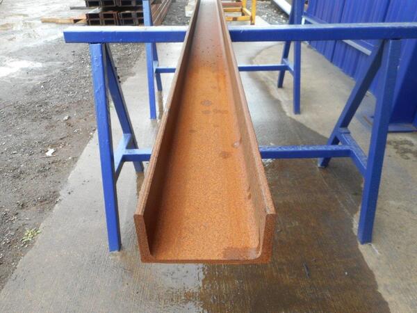 3.820 Mtrs Long 125mm x 65mm x 14.8 Kg/m Unused Stock Rusty Steel ...
