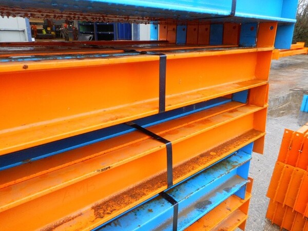 125mm x 65mm x 14.8 Kg/m Used Steel Channel - Pfc - Painted Orange 3. ...
